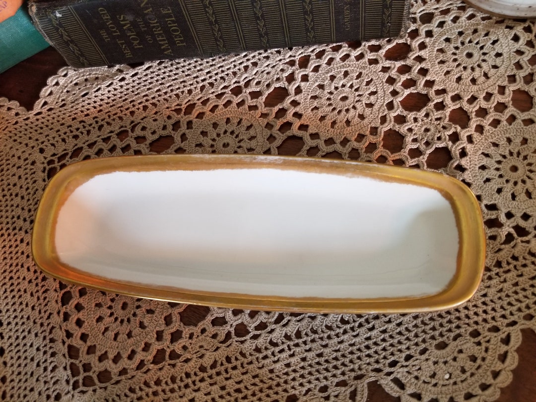 Vintage Alboth & Kaiser, Bavaria Piece, Rectangular Dish With Painted ...