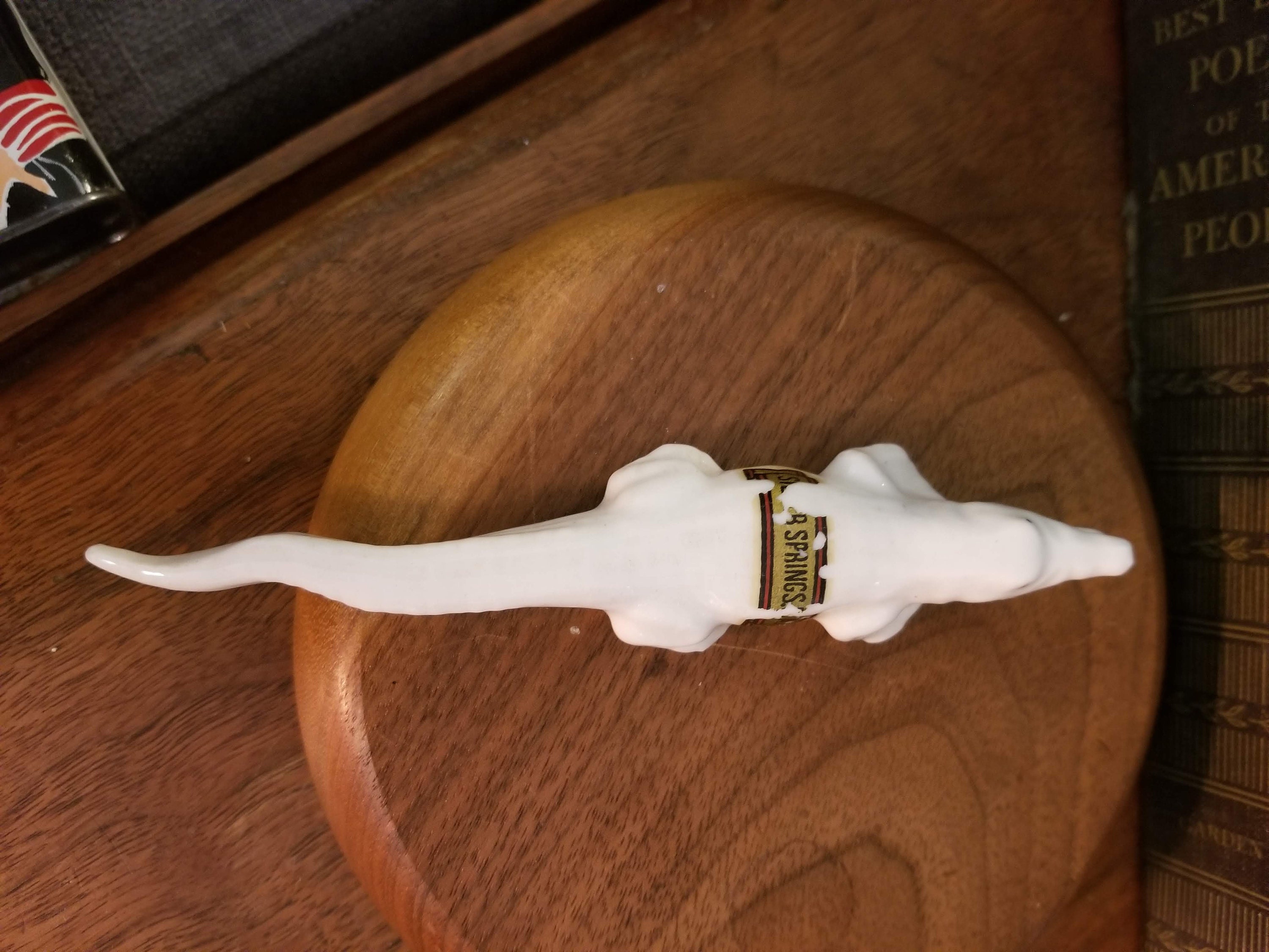 Vintage Ceramic White Crocodile Alligator With Location Label - Etsy