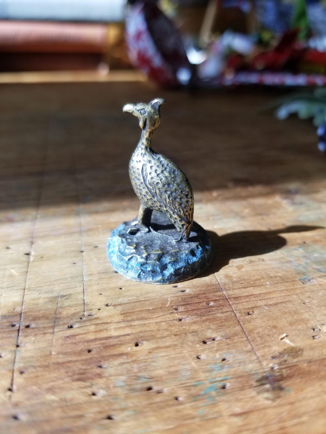 Vintage Quail, Guinea Hen or Partridge in Brass, Small, Miniature ...
