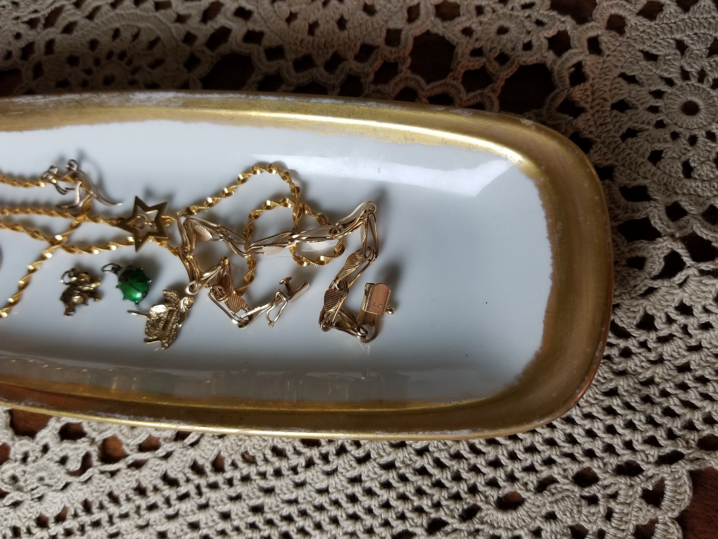 Vintage Alboth & Kaiser, Bavaria Piece, Rectangular Dish With Painted ...