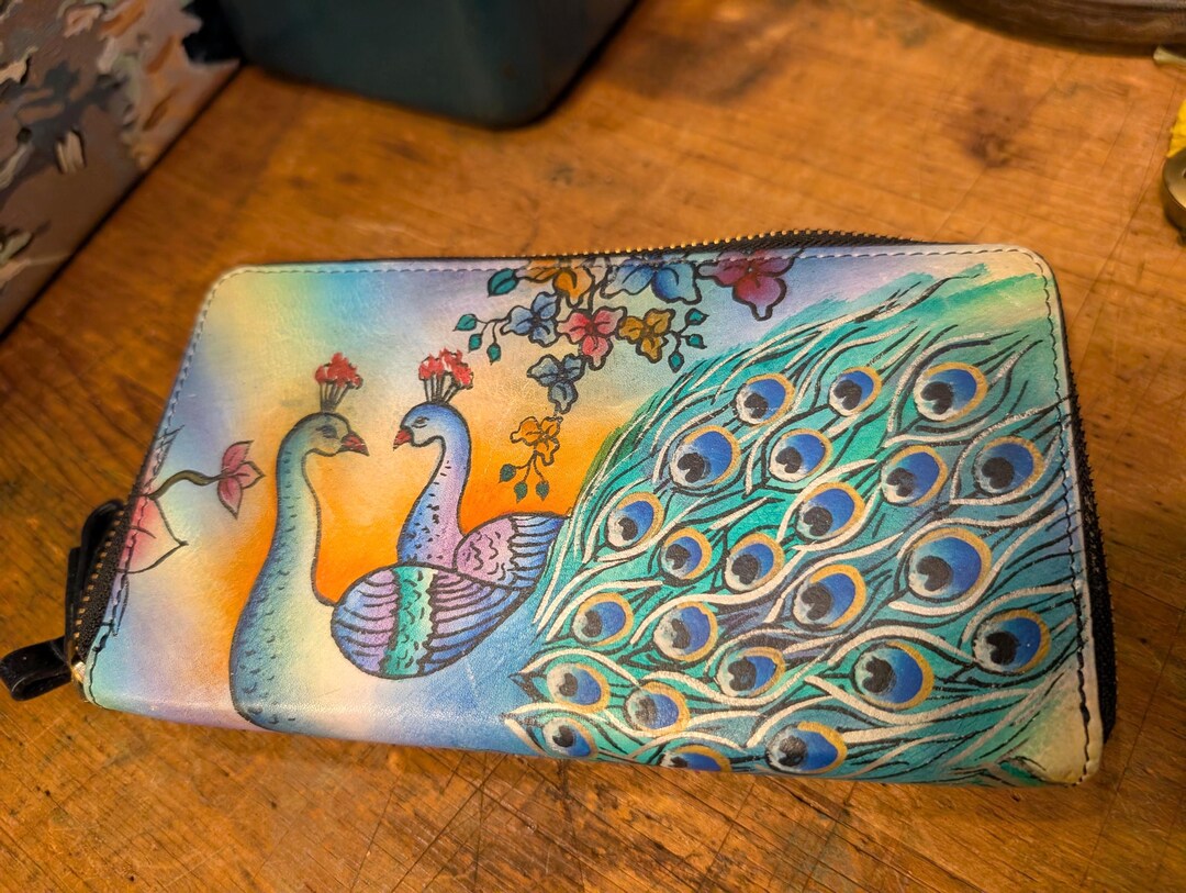 Vintage Art Expressions by Sharif 1827 Wallet With Hand Painted ...
