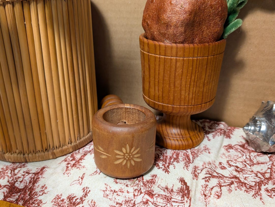 Vintage Screw Nutcracker With Flower Accent, Wood - Etsy