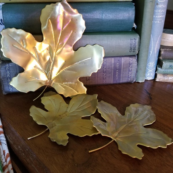 Small Metal Leaves - Etsy