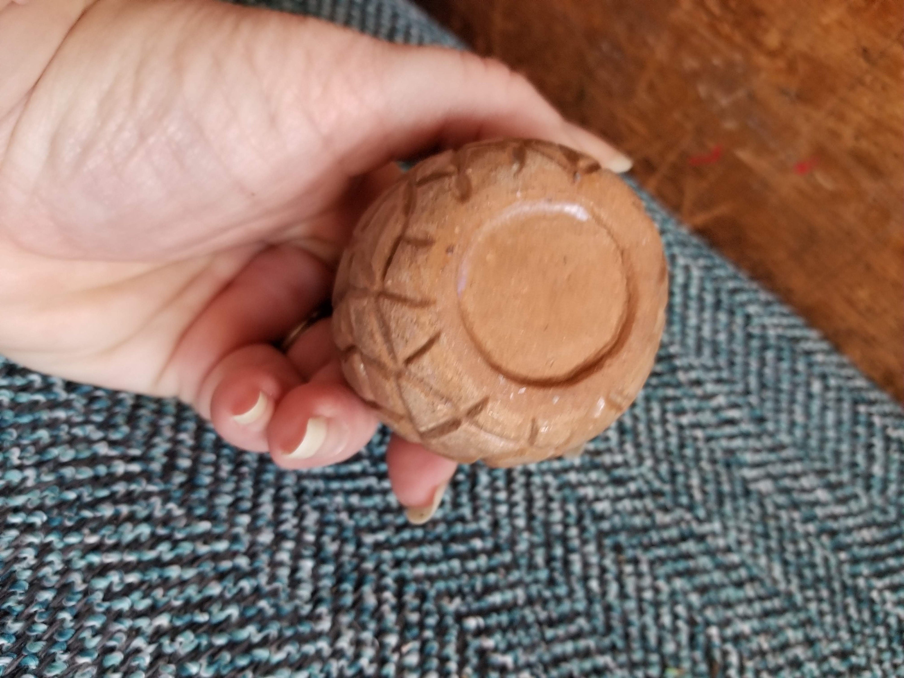 Vintage Pebbled Effect Pot in Brown, Art Pot, Succulent Planter ...