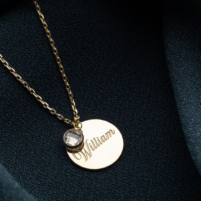 Gold Disc Necklace - Etsy