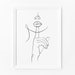 Finger on Lips Art, Woman One Line Drawing, Hush Print, Printable Wall ...