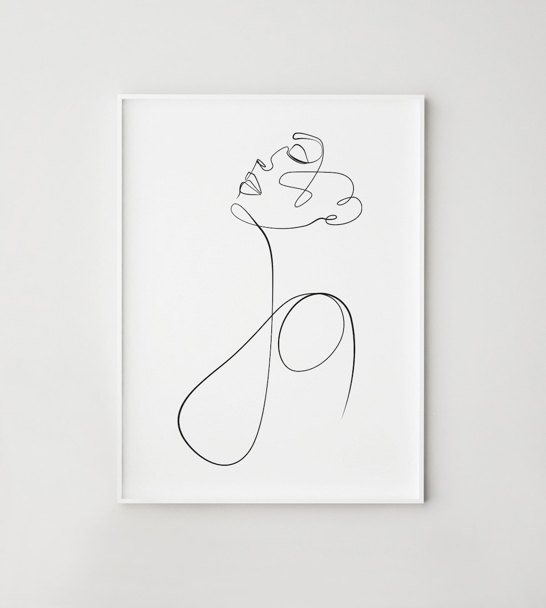 Woman One Line Drawing, Feminine Line Art, Printable Wall Art, Female ...