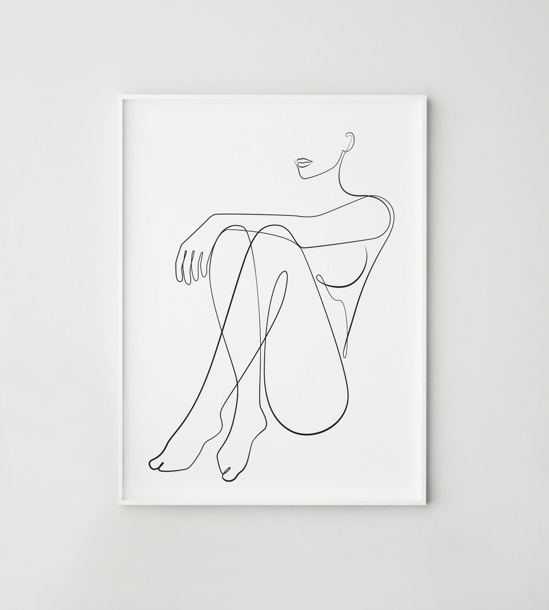 Abstract Woman Line Art, One Line Drawing Print, Feminine Art, Female ...
