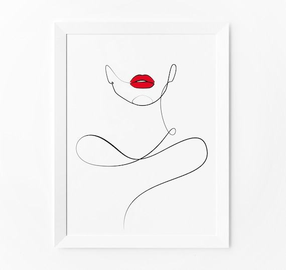 Red Lips Drawing