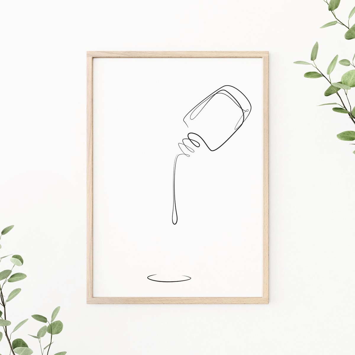 Nail Polish Line Art, One Line Drawing, Minimalist Beauty Print ...