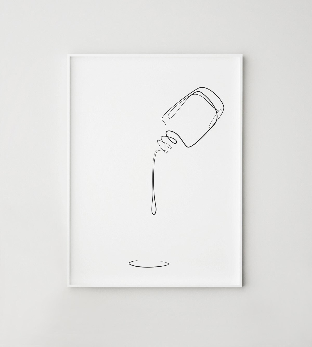 Nail Polish Line Art, One Line Drawing, Minimalist Beauty Print ...