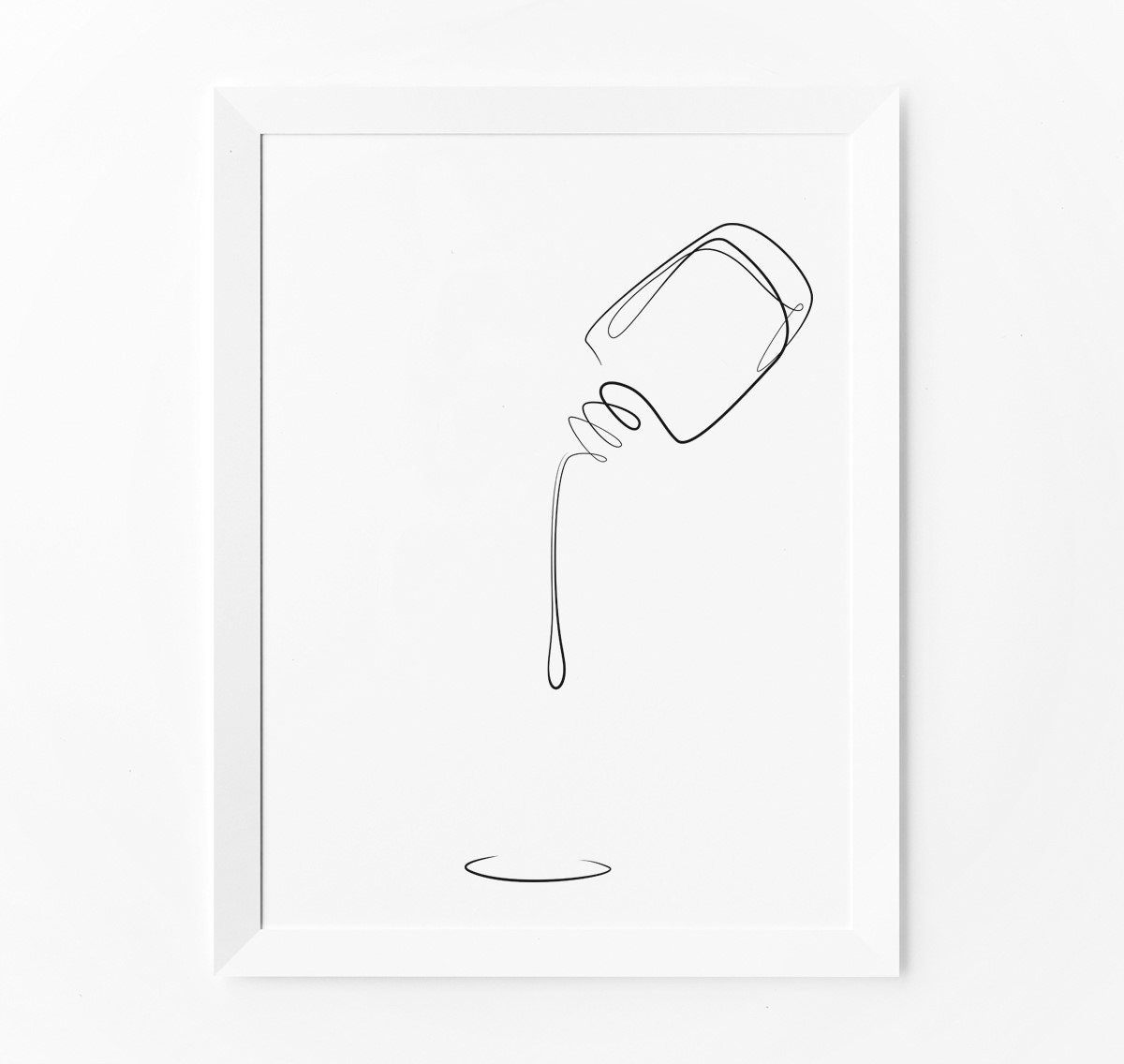 Nail Polish Line Art, One Line Drawing, Minimalist Beauty Print ...