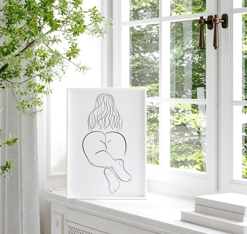 Curvy Woman Print Body Positive Art Woman One Line Drawing - Etsy