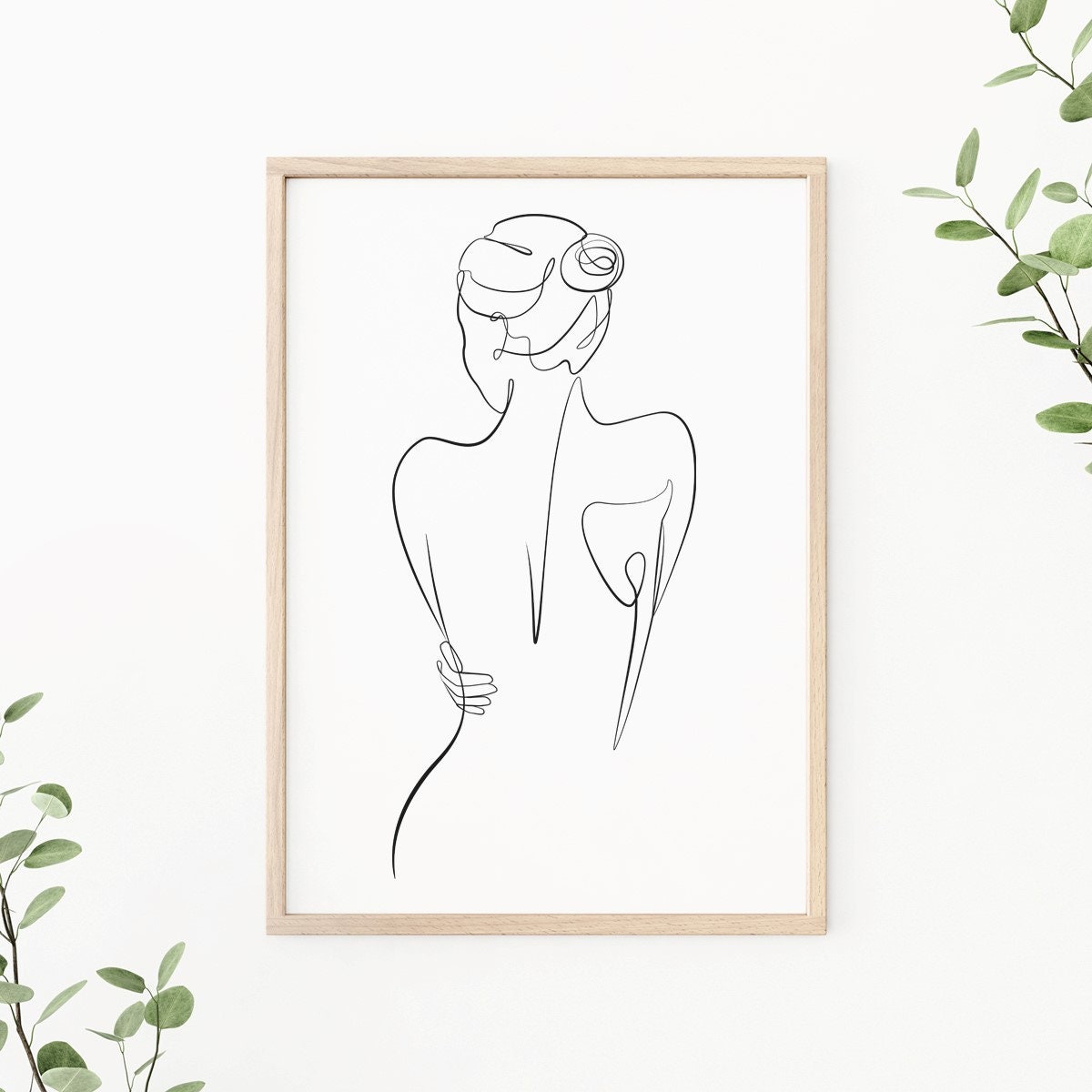 Woman Line Art, One Line Drawing, Abstract Female Figure Print ...