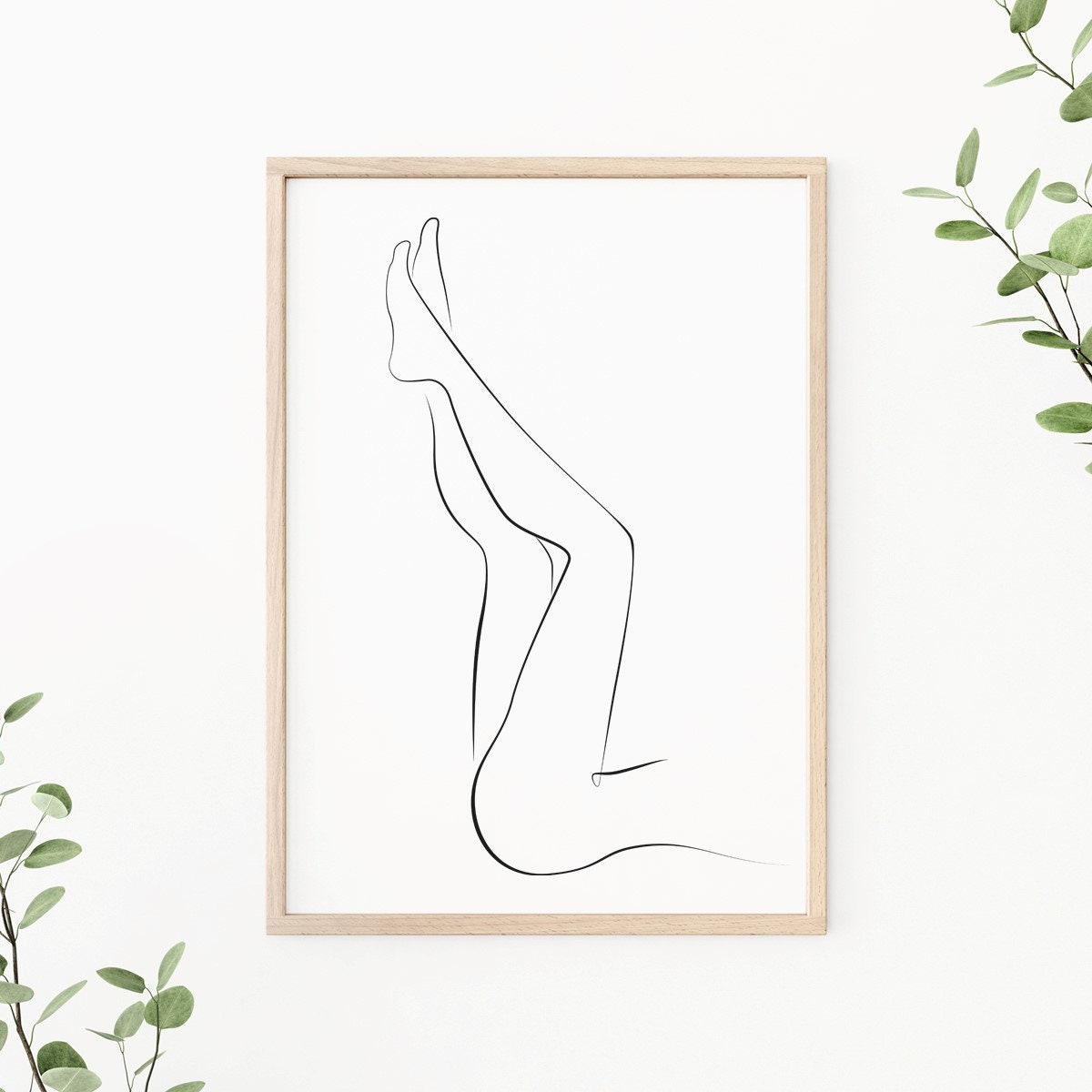 Woman Legs Line Art, One Line Drawing, Female Figure Print, Abstract ...