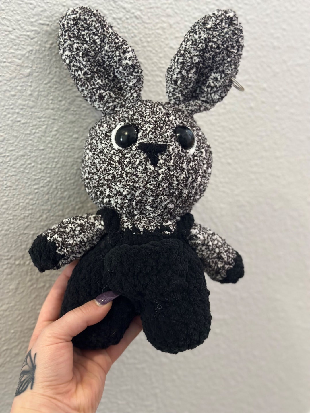 Crocheted Goth Bunny - Etsy