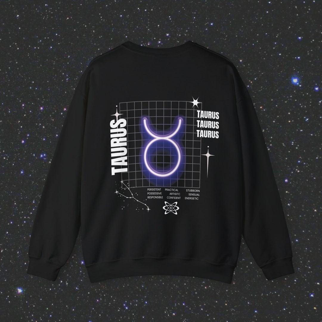TAURUS Neon Sign Zodiac Crewneck Sweater |astrology Gifts | Zodiac ...