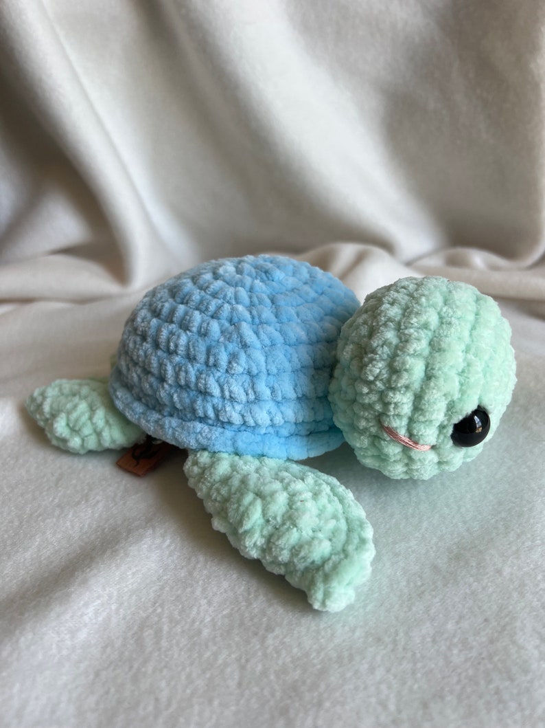 Sea Turtle Crochet Plushie | Amigurumi Crochet Sea Turtle | Handmade ...
