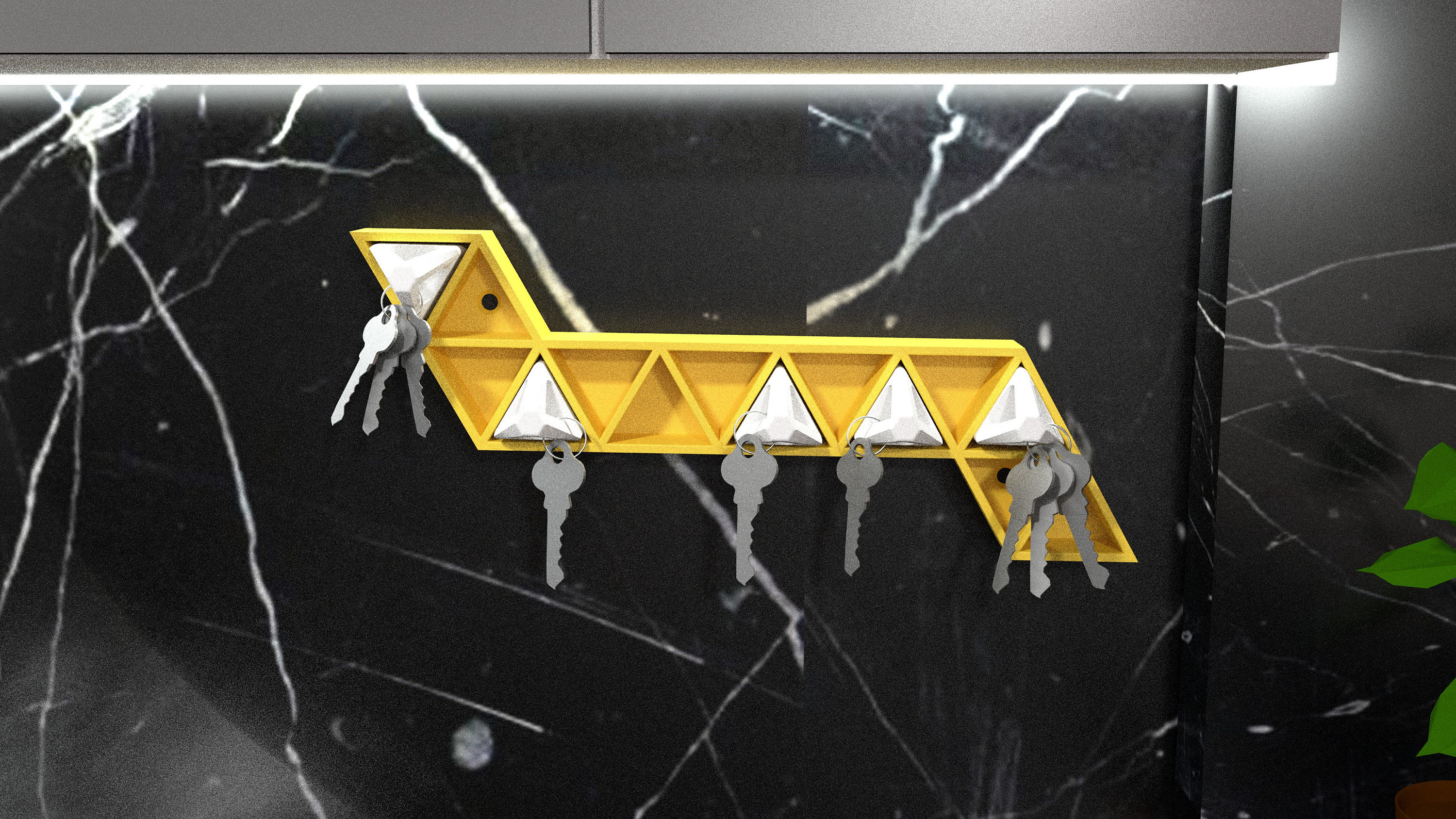 Key Holder for Wall Stl 3D Model Stl Home Decor Stl 3D Print Stl Files ...