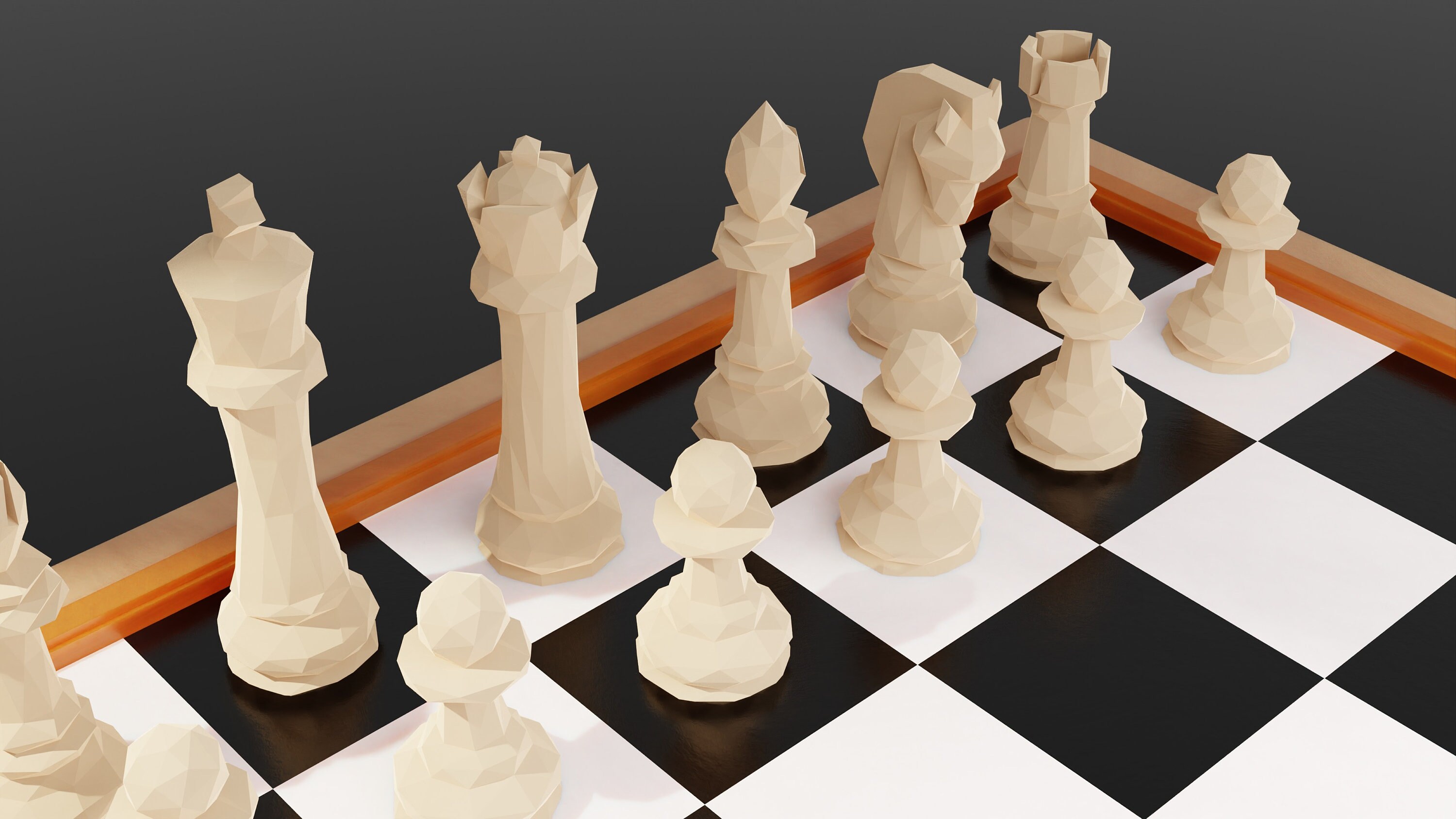 Chess Set Modern 3D Print File Stl, Chess Set Premium Chess Set Chess ...