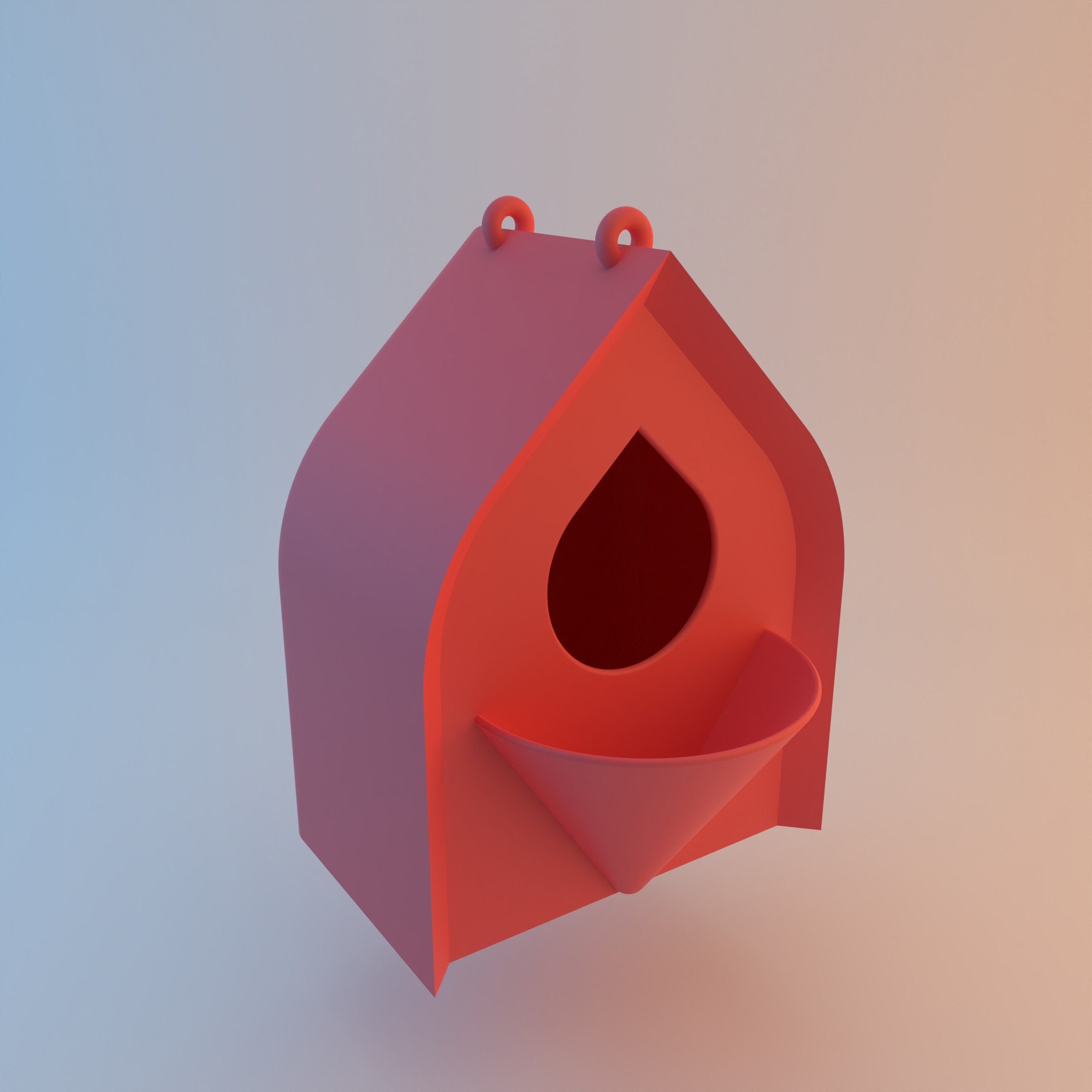Birdhouse Stl Files Birdhouse 3d Print Files Bungalow 3d Print Files 3d House Birdhouse Stl