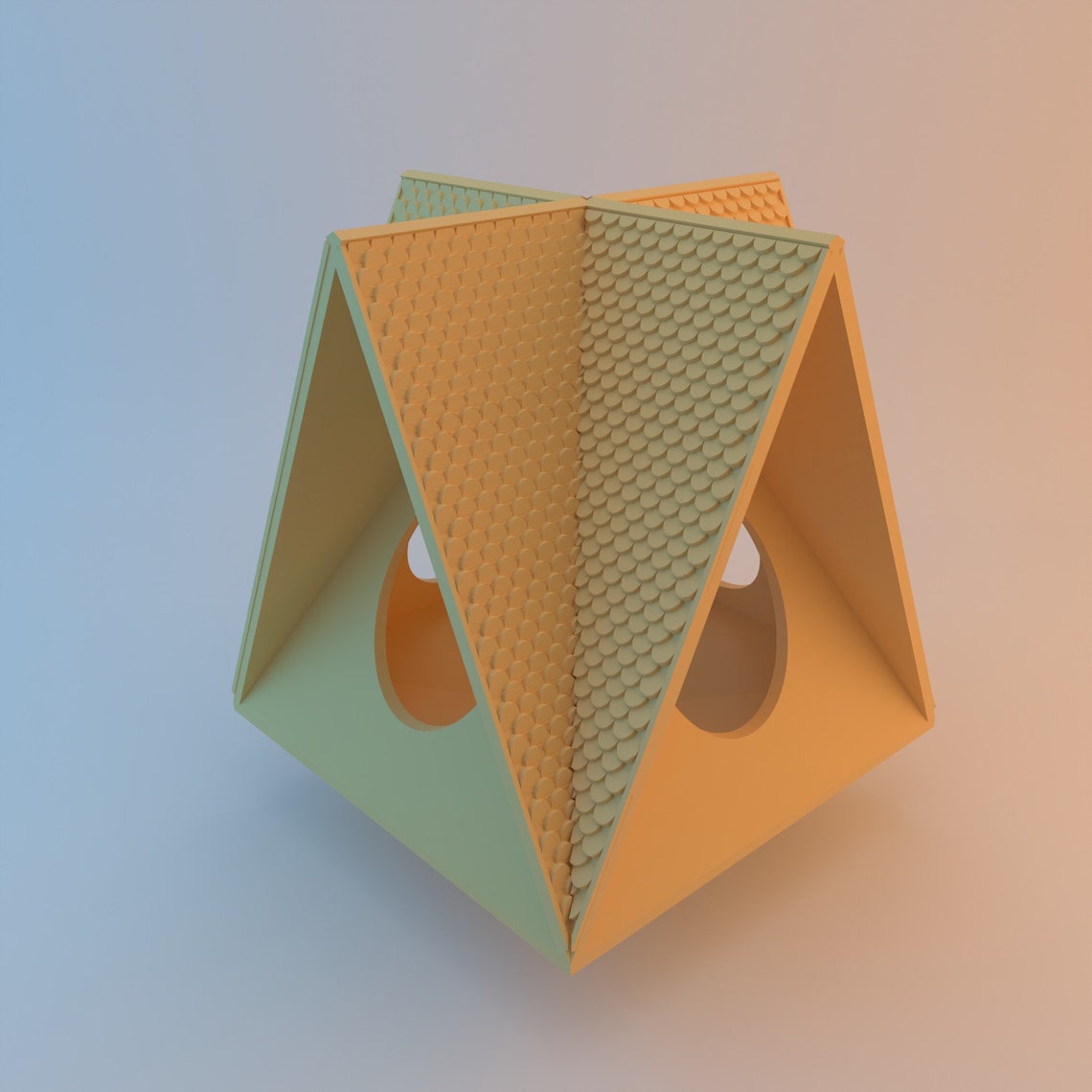 Birdhouse STL Files, Birdhouse 3D Print Files, Bungalow 3D Print Files ...