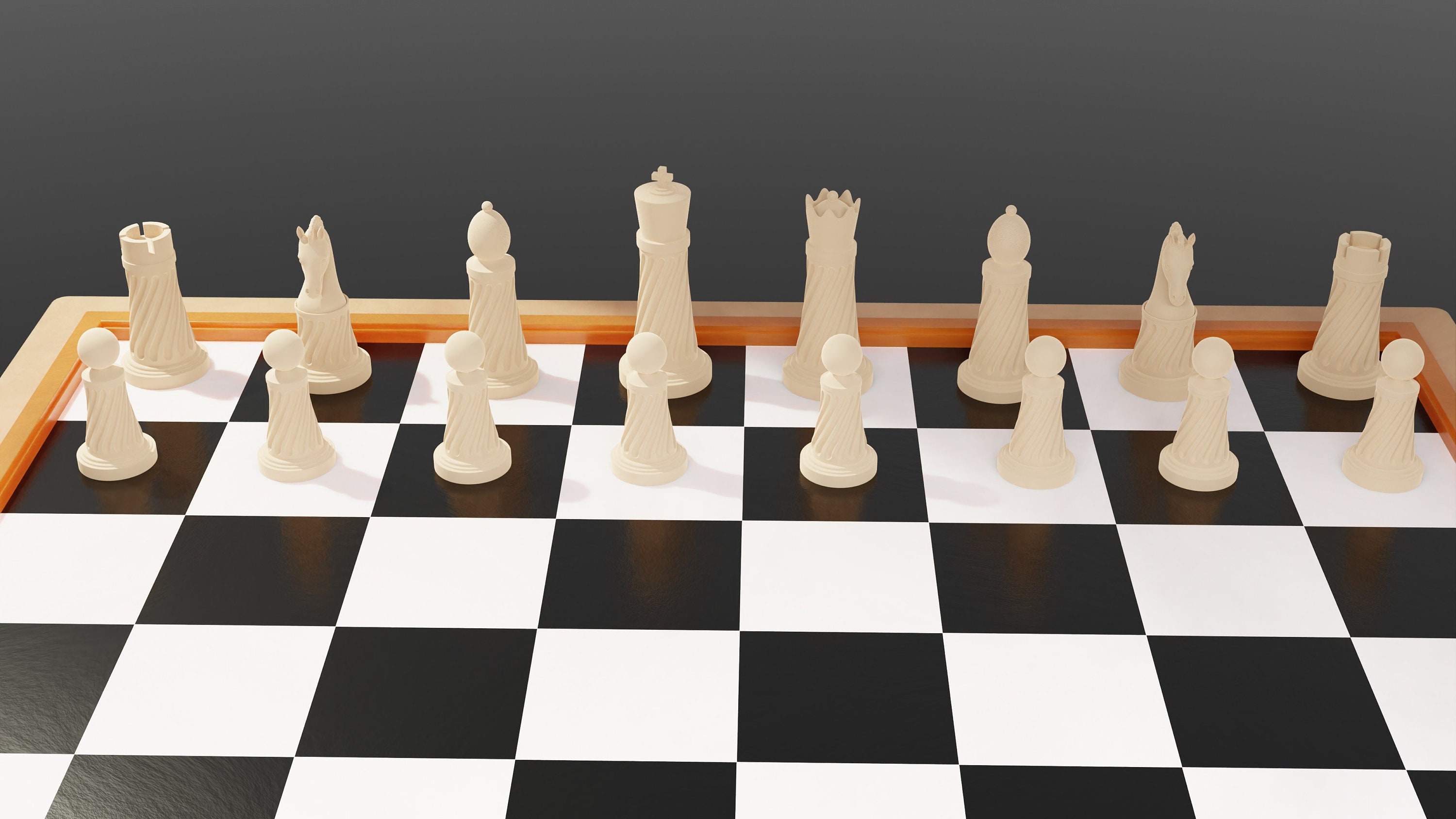 Chess Set Modern 3D Print File Stl, Chess Set Premium Chess Set Chess ...