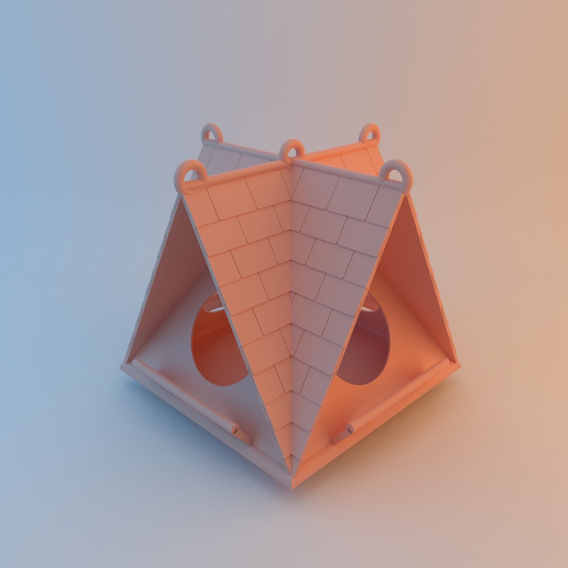Birdhouse STL Files, Birdhouse 3D Print Files, Bungalow 3D Print Files ...
