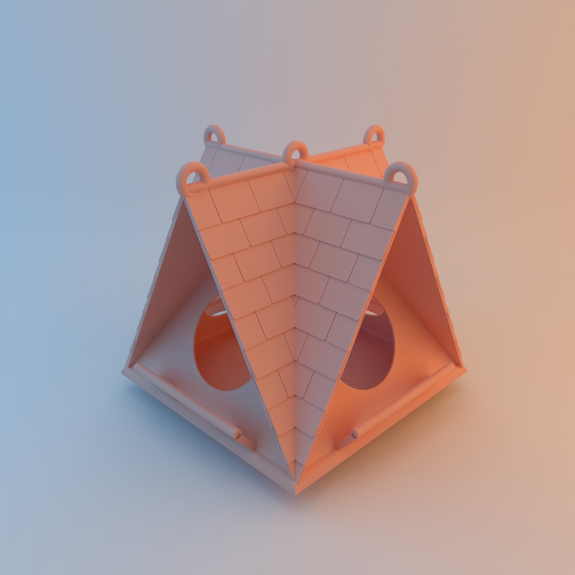 Birdhouse Stl Files Birdhouse 3d Print Files Bungalow 3d Print Files 3d House Birdhouse Stl