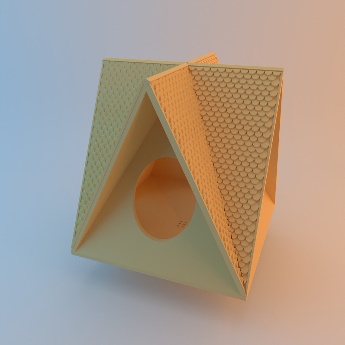 Birdhouse STL Files, Birdhouse 3D Print Files, Bungalow 3D Print Files ...