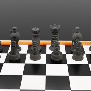 Chess Set Modern - 3D Print File Stl, Chess Set - Premium Chess Set ...