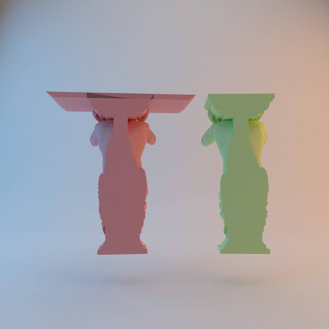 Atlas Column Support 3D PICTURE MODEL Wall Art Wall - Etsy