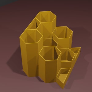Pen Holder STL File - 3D Printed Pen Holder - Office Decoration - Table ...