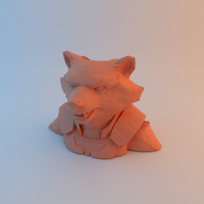 Rocket Raccoon Pen Holder STL File 3D Printed Pen Holder Office Decoration Table Decor Desk ...