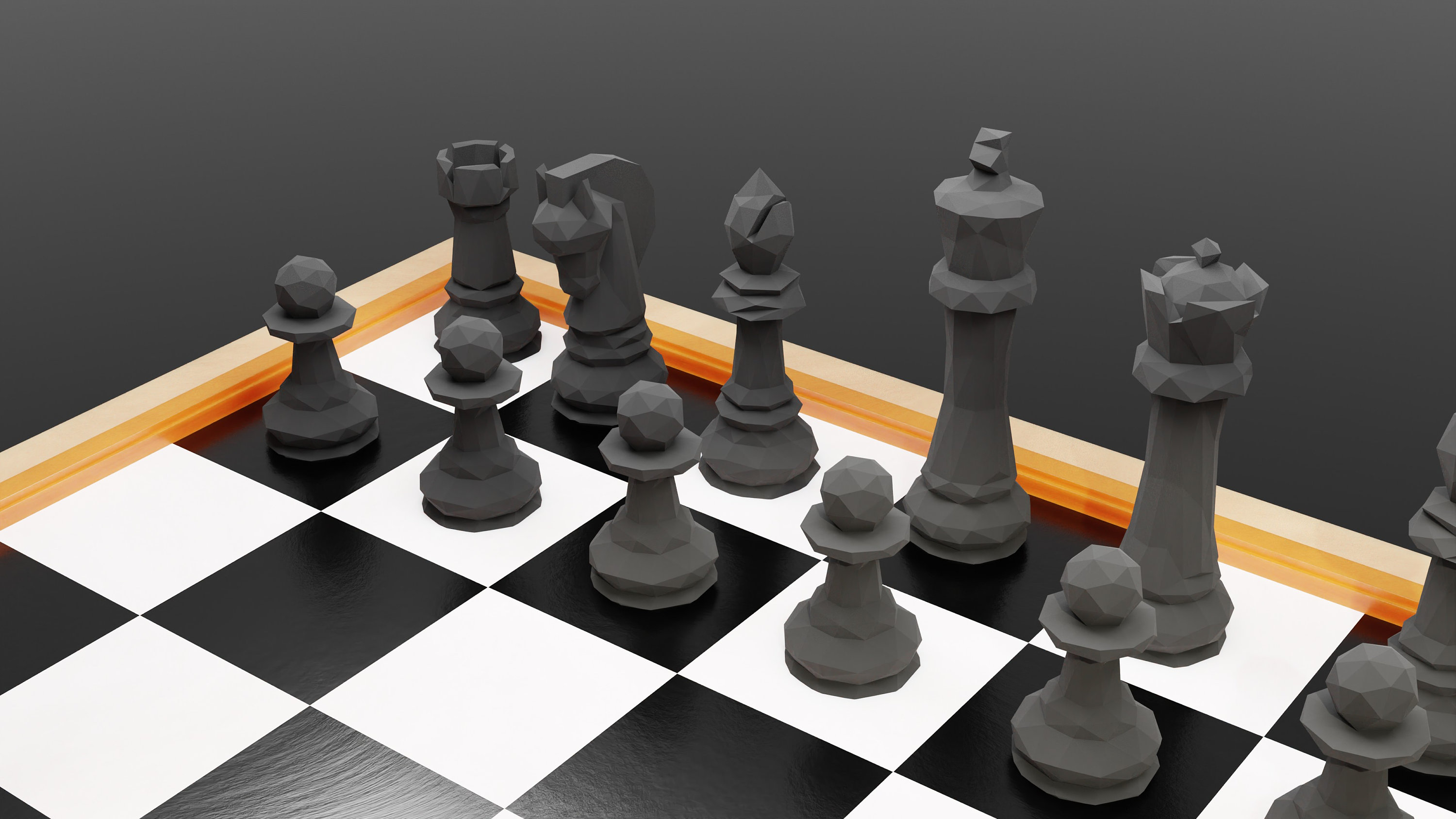 Chess Set Modern 3D Print File Stl Chess Set Premium - Etsy