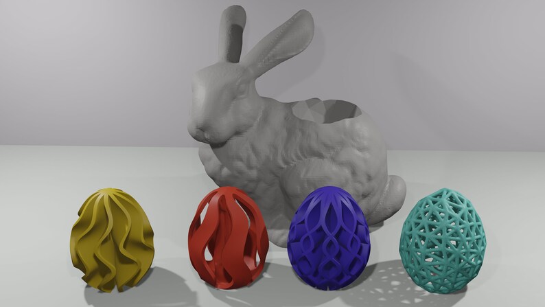 Easter Egg and Bunny 3D Print Stl Files Decorative STL Files - Etsy