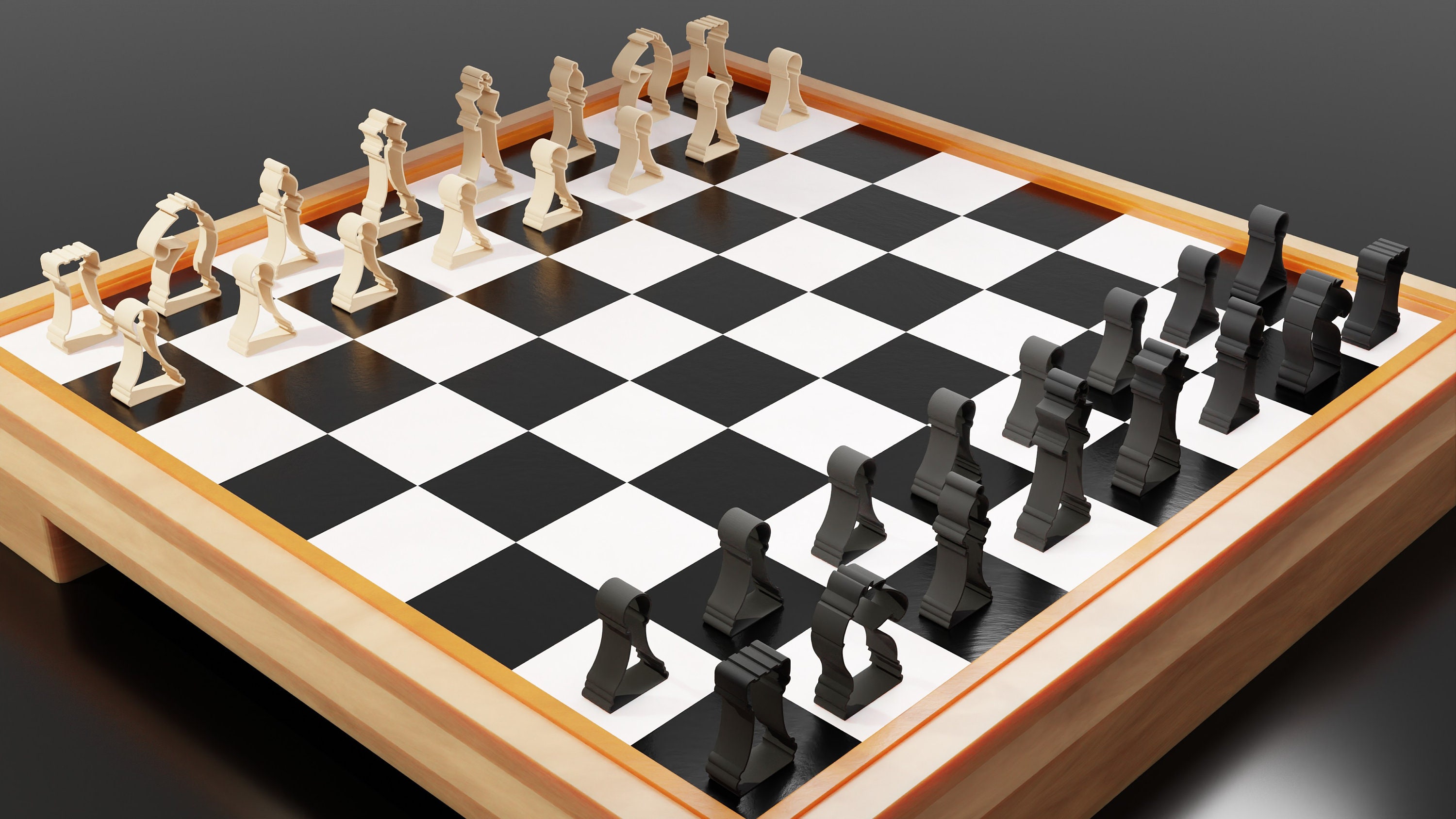 Chess Set Modern 3D Print File Stl, Chess Set Premium Chess Set Chess ...