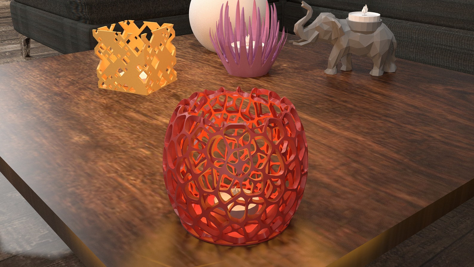 Candle Holder 3D Print STL File for 3D Printers | TABLE DECORATION ...