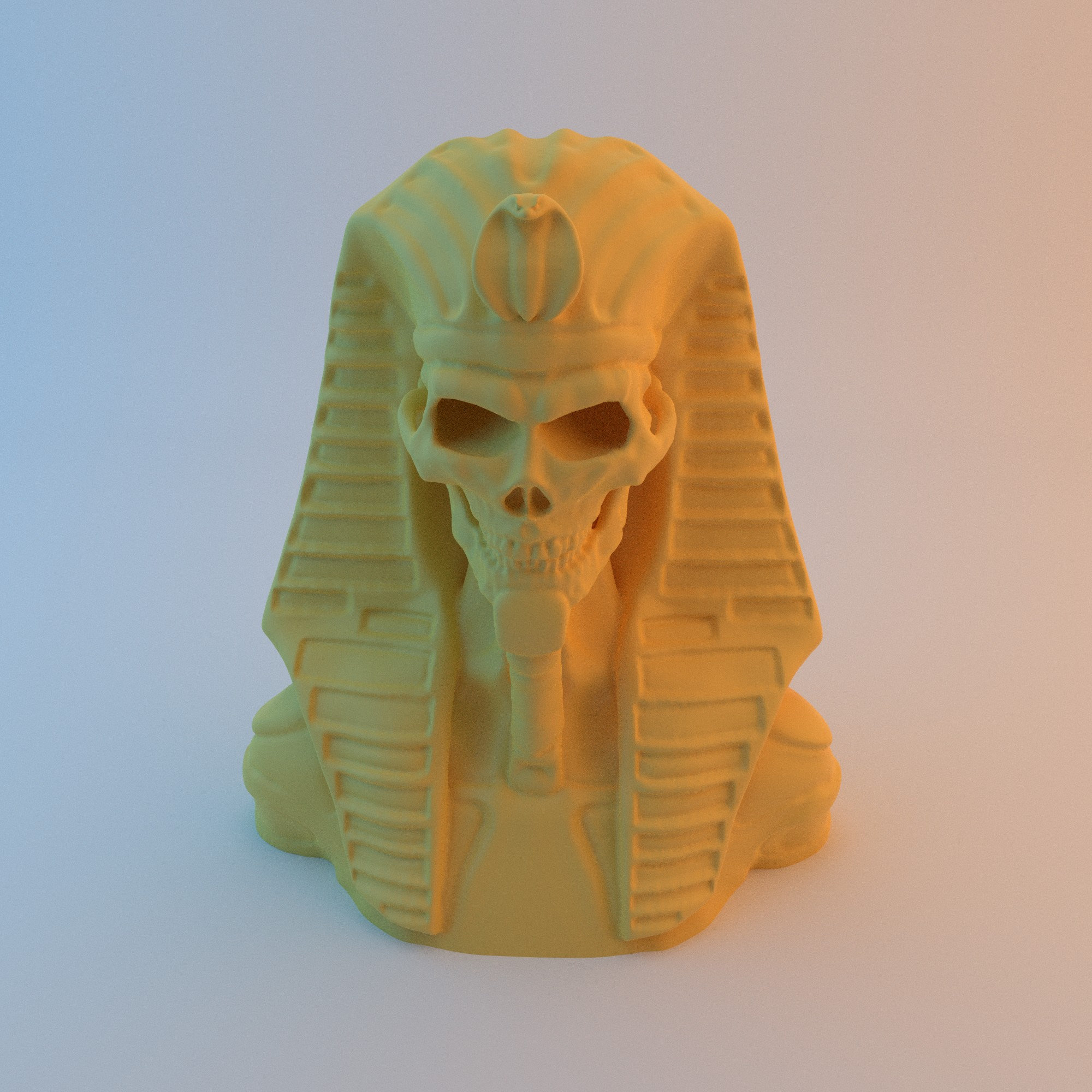 Undead Pharaoh Candle Holder Skull Decorative STL Files for 3D Printing ...