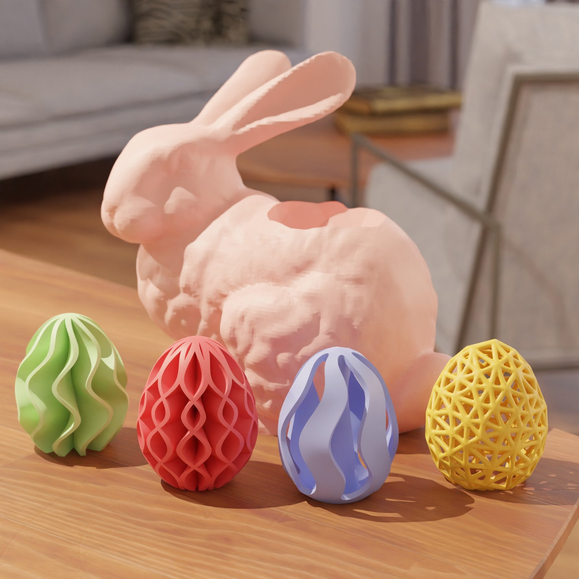 Easter Egg and Bunny 3D Print Stl Files Decorative STL Files - Etsy