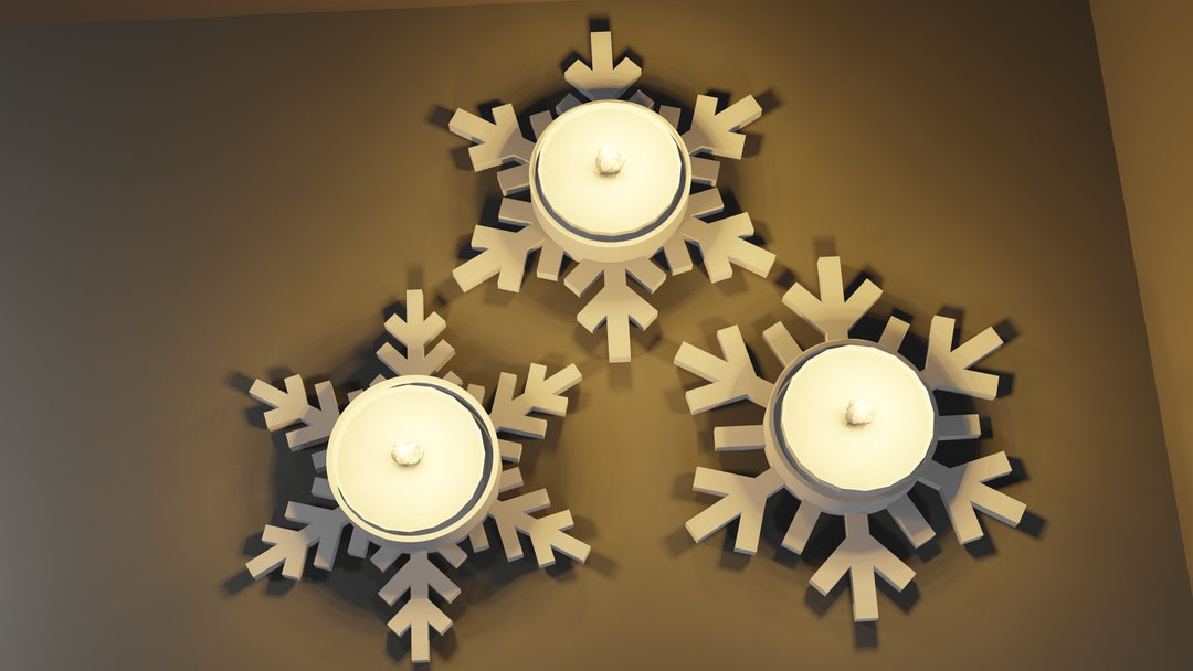 Snowflakes Candle Holder 3D Print STL File for 3D Printers | TABLE ...