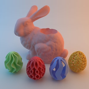 Easter Egg and Bunny 3D Print Stl Files Decorative STL Files for 3D Printing | 3D Home Decor ...
