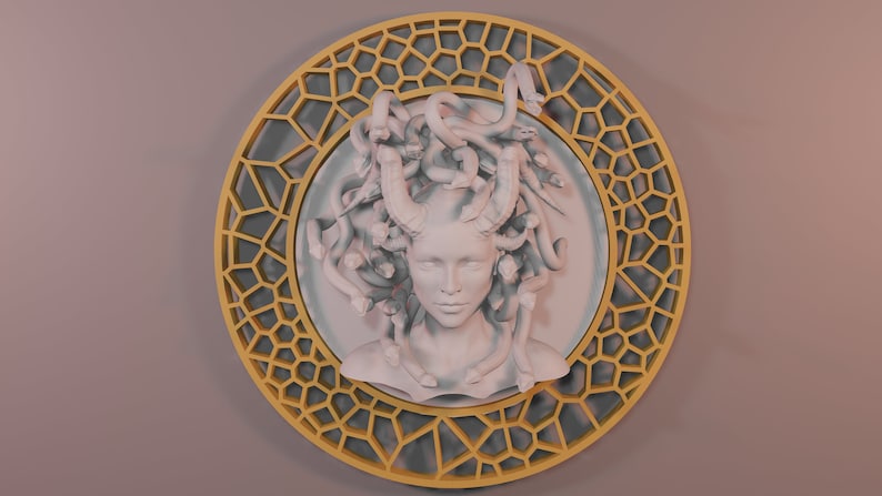 Medusa 3D PICTURE MODEL Wall Art Wall Decoration Home Decoration Home ...