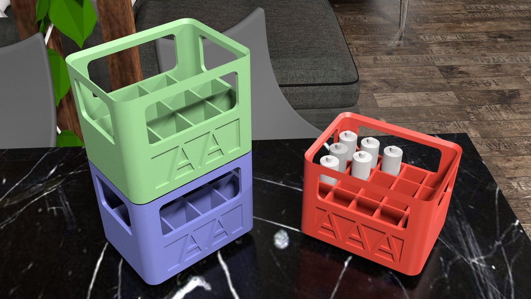 Battery Holderer Organizer for AAA and AA Batteries Mini Container STL ...