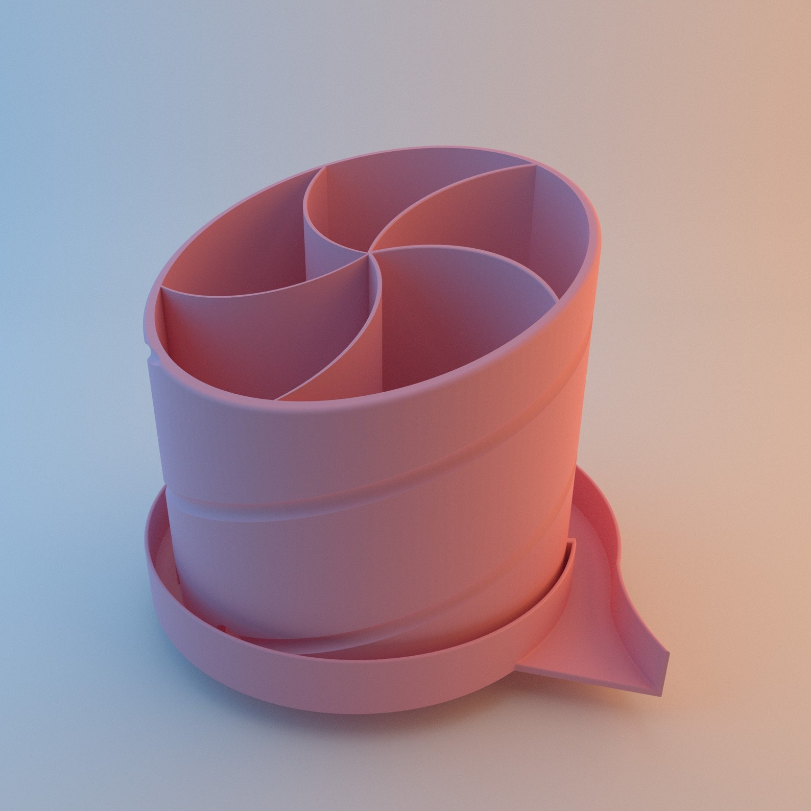 Kitchen Cutlery Stl Organizer- 3D Model Expandable Kitchen Organizer ...