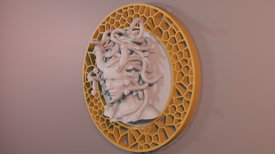 Medusa- 3D PICTURE MODEL - Wall Art- Wall Decoration - Home Decoration ...