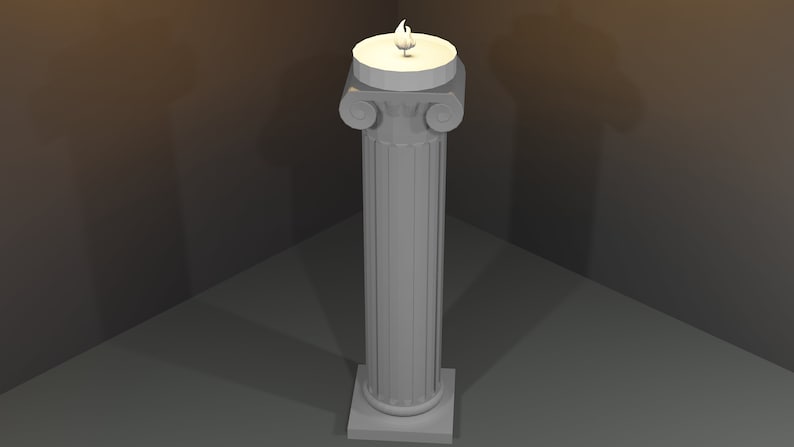 Greek Column Candle Holder 3D Print STL File for 3D Printers TABLE ...