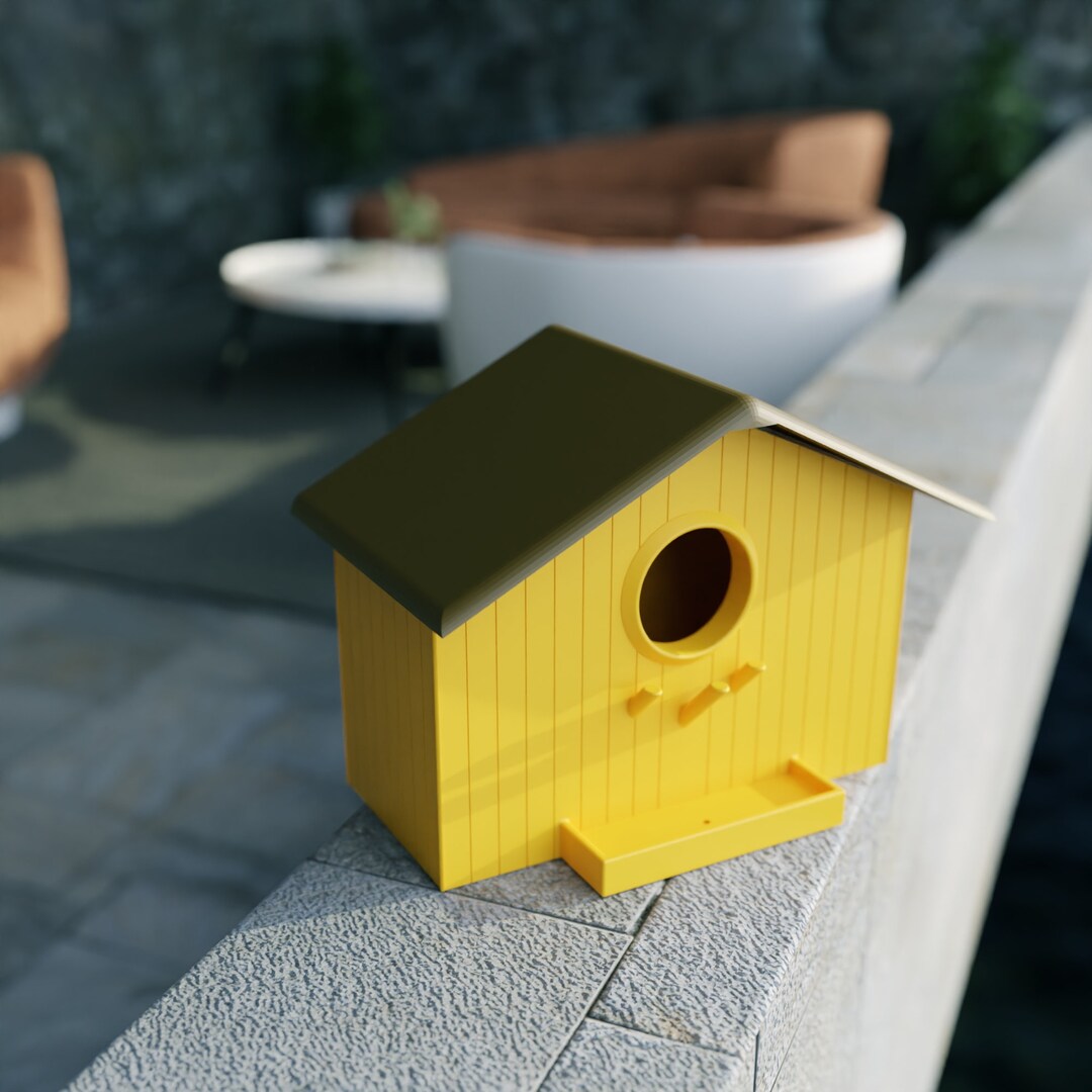 Birdhouse STL Files, Birdhouse 3D Print Files, Bungalow 3D Print Files ...