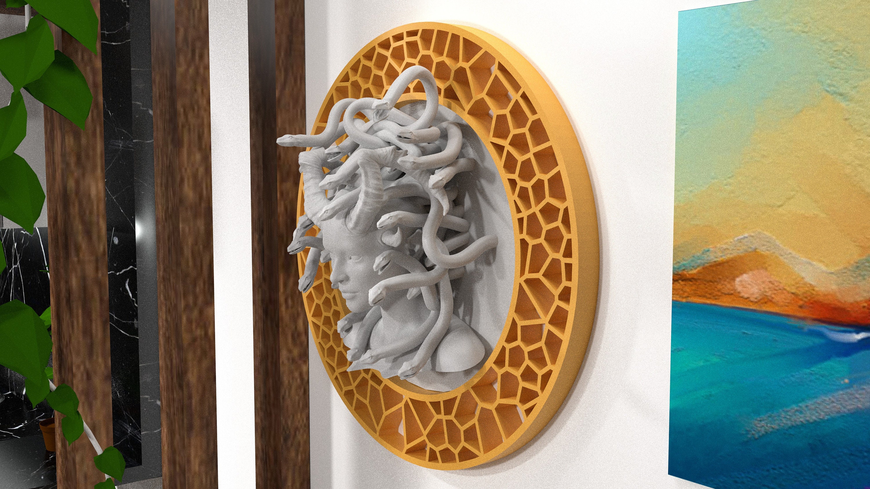 Medusa 3D PICTURE MODEL Wall Art Wall Decoration Home Decoration Home ...