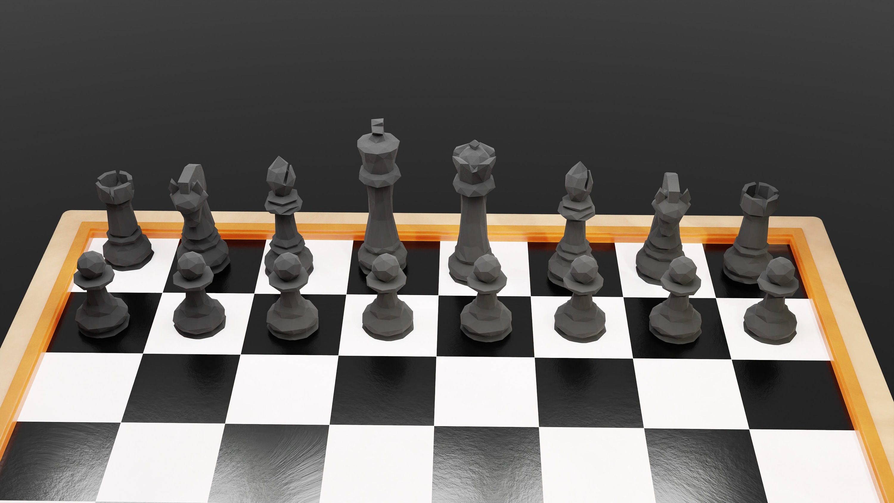 Chess Set Modern 3D Print File Stl Chess Set Premium - Etsy